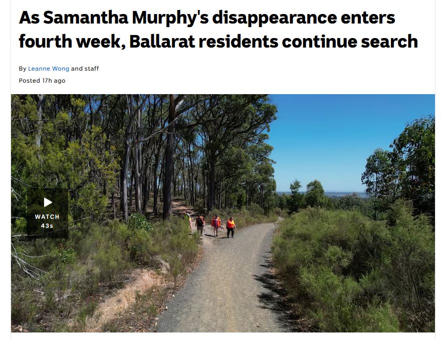 🏃🏿‍♀️ ชาวบ้านหลายร้อยอาสาร่วมค้นหา Sam Murphy ผู้หายตัวอย่างลึกลับ – jingjonews